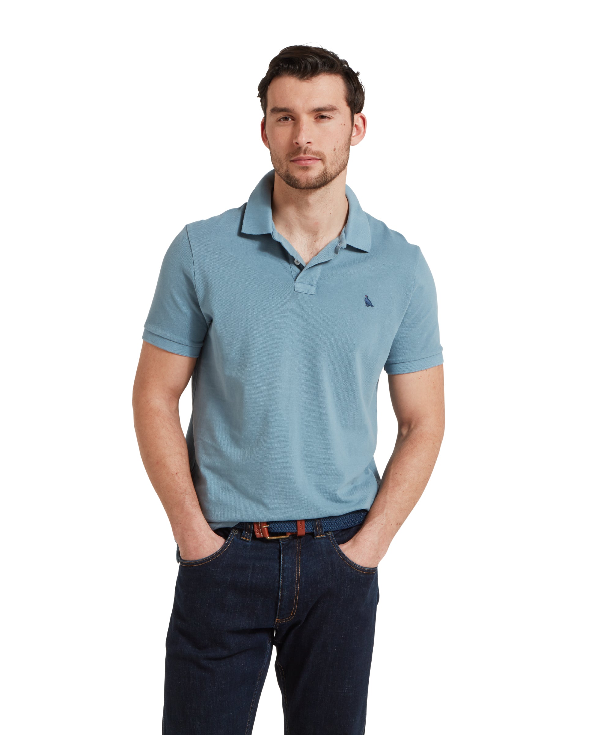 St Ives Garment Dyed Polo Shirt | Schoffel Men's Polo – Brodie Countryfare